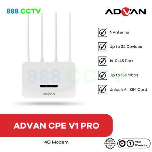 Jual Modem Router 4G Advan CPE V1 Pro Unlock All Operator - Kota ...
