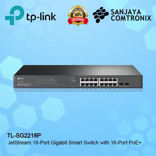 Jual TP-LINK TL-SG2218P JetStream 18-Port Gigabit Smart Switch with 16-Port PoE+ - Jakarta Pusat ...