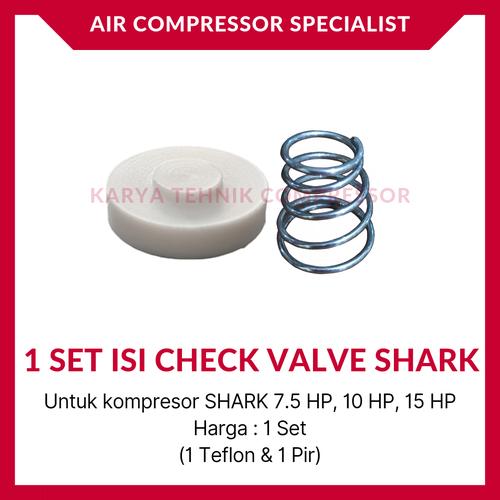 Jual 1 SET Teflon Pir Isi Check Valve Kompresor SHARK 7.5 HP 10 HP 15 ...