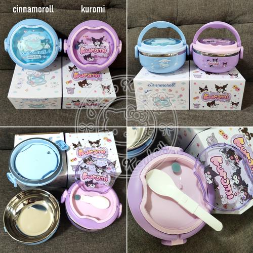 Jual lunch box kotak makan bekal bulat tenteng cinnamoroll kuromi 700 ...