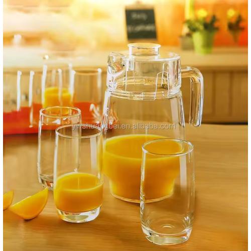 Jual set pitcher kaca dengan gelas botol minum kaca teko air Water Jug ...