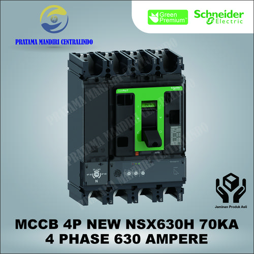 Jual MCCB 4P 630A NSX630H SCHNEIDER 4 POLE 630 AMPERE 70kA MIC 2.3 ...