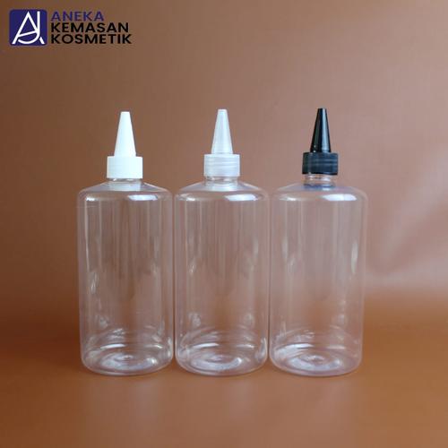 Jual Botol Tinta Kerucut 500ml PET / Botol Tinta 500ml Bening - Hitam ...