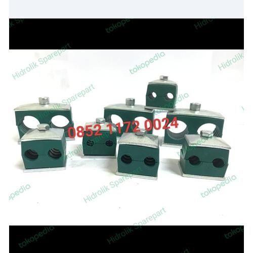 Jual Hidrolik Clamp Pipe Double Hole/Klem Pipa diameter 21,3 mm (Untuk ...