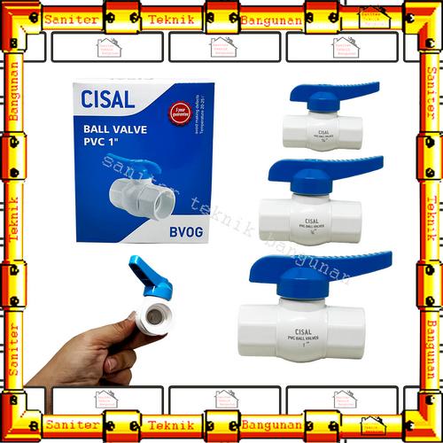 Jual Ball Valve Cisal Pvc Tebal Gagang Biru 1/2" 3/4" 1" / Stop Kran Engkol - 1/2" GG hitam ...