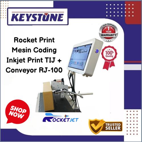 Jual Rocket Print Mesin Coding Inkjet Print TIJ + Conveyor RJ-100 - TIJ ...