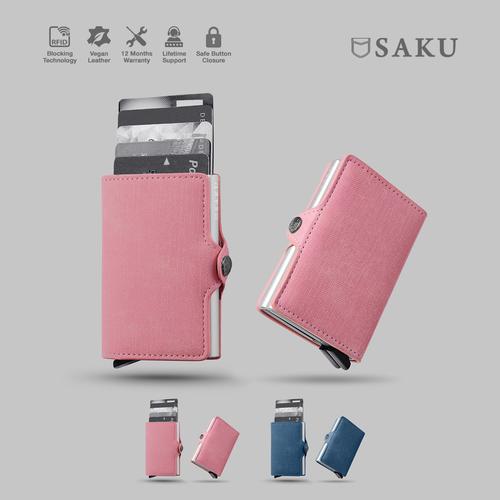 Jual SAKU Dompet Kartu Pria Wanita Smart Wallet Card Holder RFID Denim ...