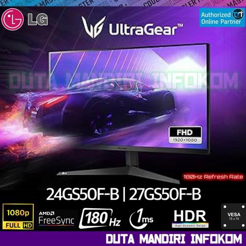 Promo LG 24GS50F B 24" I 27GS50F B 27" Inch - UltraGear FHD 180Hz 1ms ...
