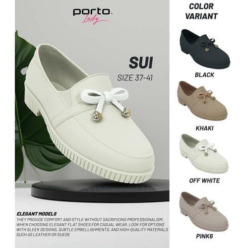 Promo PORTO - Sepatu Wanita Trendy Bahan Karet Motif Kekinian Nyaman ...