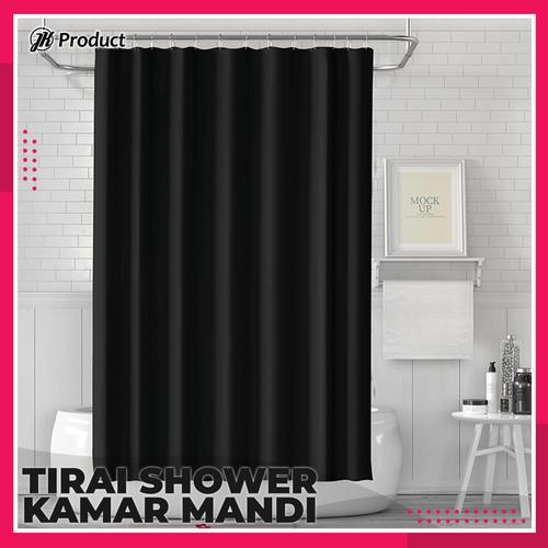 Jual Tirai Shower Tebal Kamar Mandi Jendela Anti Air Jamur Waterproof ...