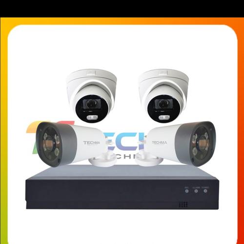 Jual PAKET CCTV TECHMA FULL COLOUR 4 CHANNEL 2 KAMERA 2MP 1080P - TANPA ...