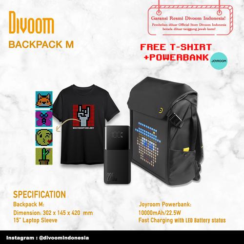 Promo Divoom Pixoo Backpack-M, Innovative Smart LED Backpack Cicil 0% ...