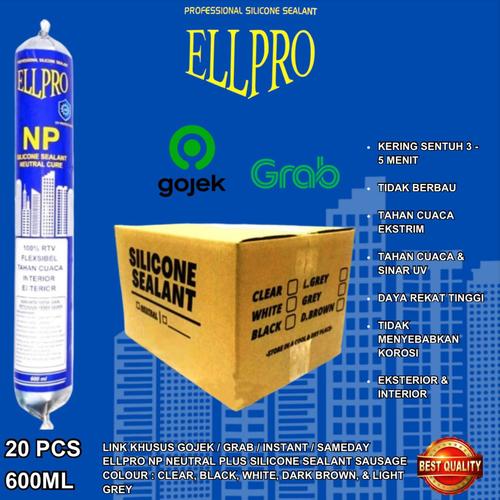 Jual Lem ACP/Kaca Sosis ELLPRO NP NETRAL PLUS Silicone Sealant (GRAB ...