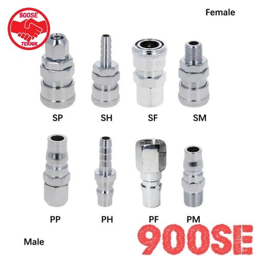Jual Quick Coupler Connector kompresor Hose Drat 1/4" 3/8" 1/2" PH20 ...