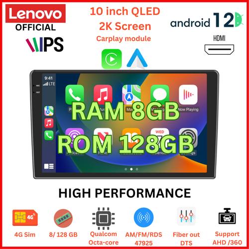 Promo Lenovo D1 SSW Head Unit Android 12 8/128GB screen 10 inch IPS 2K ...