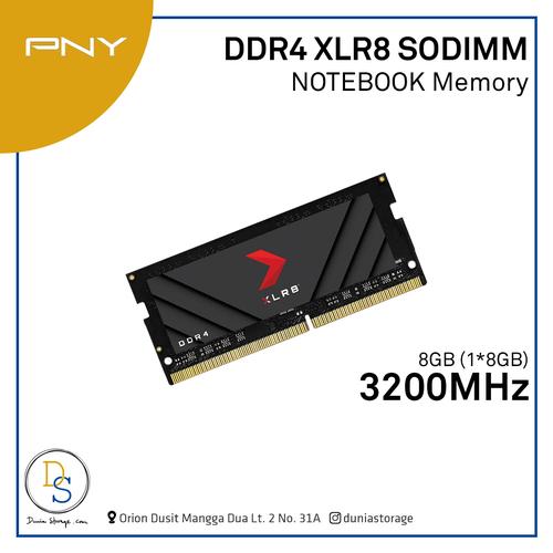 Jual PNY XLR8 DDR4 3200 8GB SODIMM (Single pack) | MN8GSD43200XR-RB - Jakarta Pusat - Dunia ...