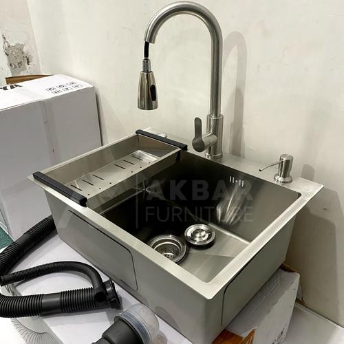 Jual Sink Kitchen Premium/ Bak Cuci Lubang Besar - 6045S sink set ...
