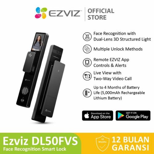 Jual Ezviz DL50FVS Face ID Recognition Smart Security Door Lock - Kota ...