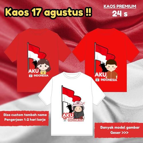 Jual kaos 17 agustus - custom kaos kemerdekaan Indonesia merah putih ...