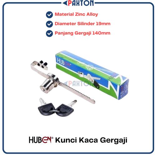 Jual Kunci Kaca Gergaji Huben HL-140 Pengunci Geser Etalase TERMURAH ...