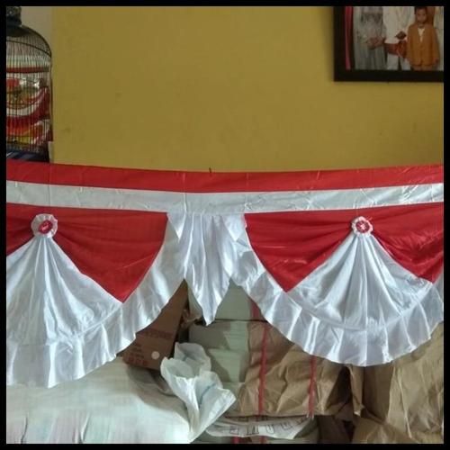 Jual Bendera Bendera Backdrop Merah Putih Ukuran 10Meter Murah - polos ...