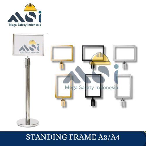 Promo Sign Frame Stainless Standing Signage Poster Stainless Papan ...