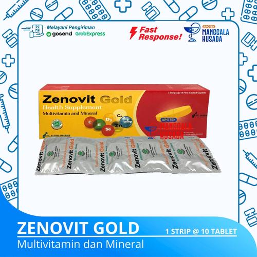 Jual ZENOVIT GOLD MULTIVITAMIN PER STRIP @ 10 TABLET - Kota Palembang ...