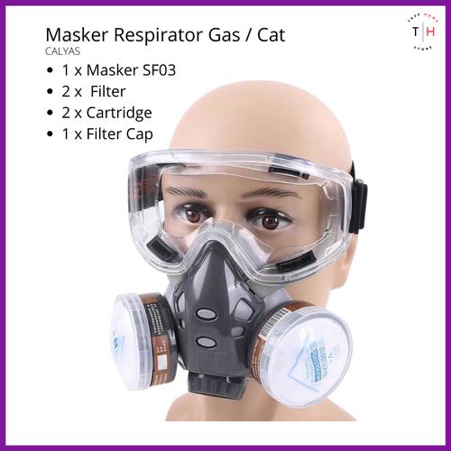 Promo Masker Gas Respirator Lab Mask Anti Virus Full Face Safety Mask ...