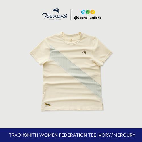 Jual Tracksmith Women Federation Tee Ivory/Mercury - M - Kota Surabaya ...