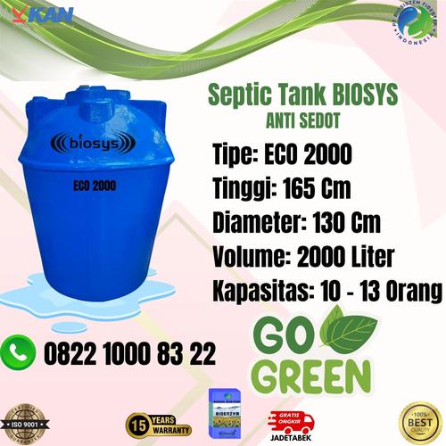 Jual Septic tank Bio Tipe Eco 2000 liter, biofil, biosung, Biotechno ...
