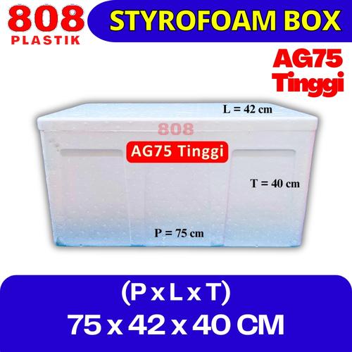 Jual Styrofoam Box 75L Tinggi / Kotak Sterofoam Box Ikan AG75 Tinggi ...