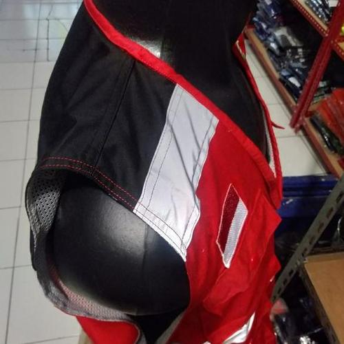 Jual ROMPI SAFETY HSE MERAH HITAM BAHAN KAIN DRILL PREMIUM DALAM PAKAI ...