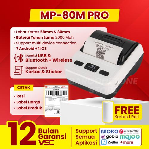 Jual PRINTER THERMAL BLUETOOTH 80mm DENGAN BATERAI BLUETOOTH USB VSC ...