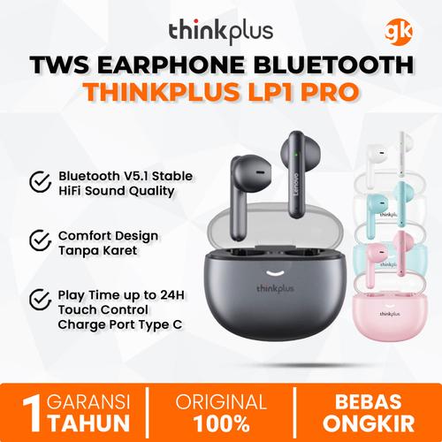 Jual LENOVO Thinkplus TWS Headset Earphone Bluetooth LivePods LP1 Pro - LP1, Hitam - Kota ...
