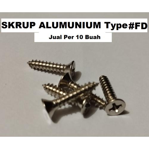 Jual Per 10 buah Skrup Aluminium FD 8 x 2 inch Sekrup Tapping Alumunium ...