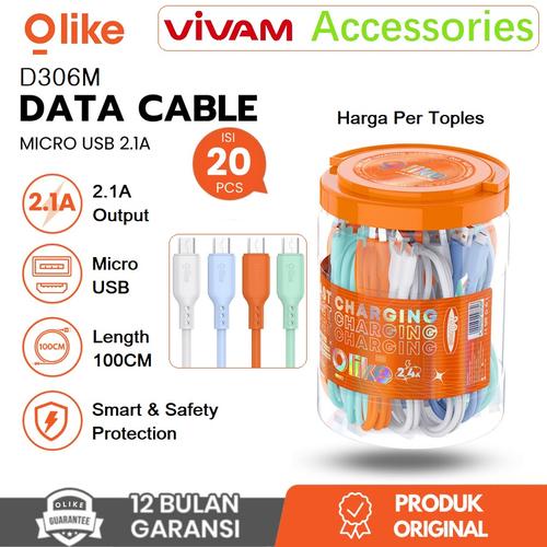 Jual OLIKE D306M Kabel Data Micro USB Fast Charging 2.1A 1M /Toples ...