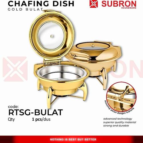 Promo Prasmanan Chafing Dish Hydraulic BULAT 6.8L GOLD EMAS Pemanas ...