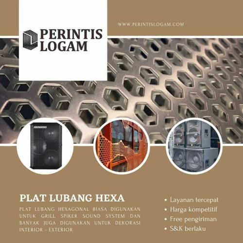 Jual PLAT LUBANG HEXAGONAL Besi Perforated 1.2 mm Lb 6 mm 1.2 x 2.4 M ...