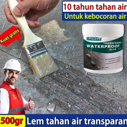 Jual Garansi 10 tahun Lem Transparan Anti Bocor Kirim Kuas Lem Tahan Air Transparan 500G Cocok ...