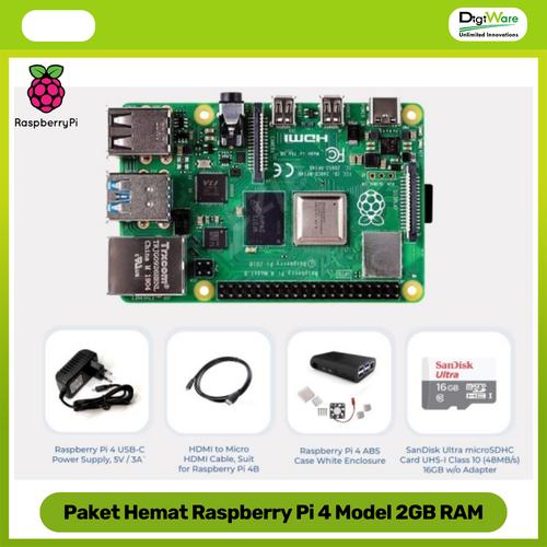 Jual Paket Hemat Raspberry Pi 4 Model 2GB RAM - Kota Bekasi - DigiWare Store Bekasi | Tokopedia