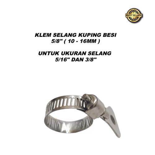 Jual selang klem stainless selang kuping besi 5/8 inch clamp selang ...