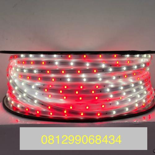 Jual lampu led strip selang 100m outdoor merah putih led strip 100 ...