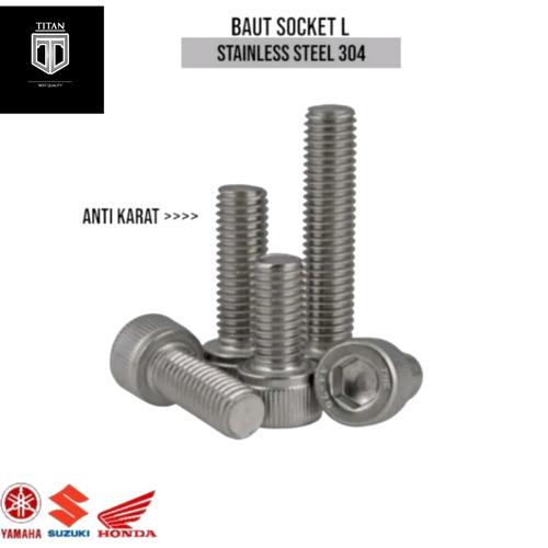 Jual BAUT M10 x 65 BAUT Kunci L 8 M10 BAUT SOKET SS 304 BAUT SOCKET ...