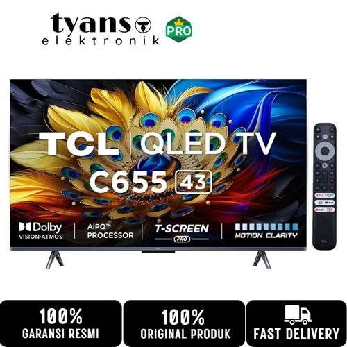 Jual TCL 43C655 43 Inch QLED PRO 4K UHD SMART GOOGLE TV DOLBY VISION ATMOS C655 - Jakarta ...