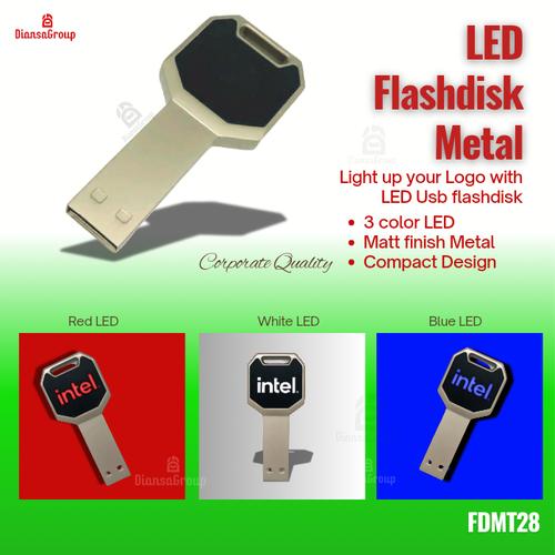 Jual Usb Flashdisk Metal LED FDMT28 Custom logo real capacity - 32 gb ...