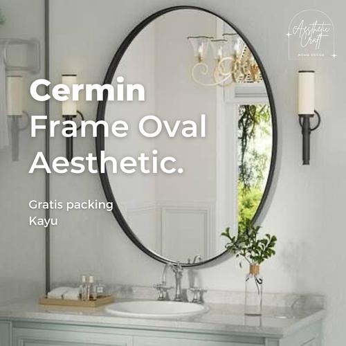 Promo Cermin Oval Frame Cermin Frame Oval Dekorasi Dinding Ruangan ...