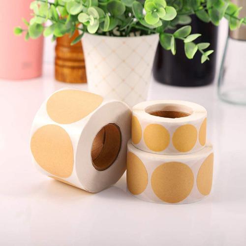 Jual Stiker Label Kraft Blank Sticker Polos Bundar Tag Kado (500 pcs ...