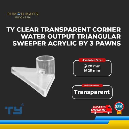 Jual TY Clear Transparent Corner Water Output Triangular Sweeper ...