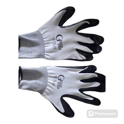 Jual Sarung Tangan Karet Palm Fit Putih Hitam Merk Gekko Grip Anti Slip ...