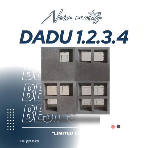 Jual ROSTER BETON MINIMALIS MOTIF DADU /KATALOG MOTIF /MERAH /ABU-ABU ...